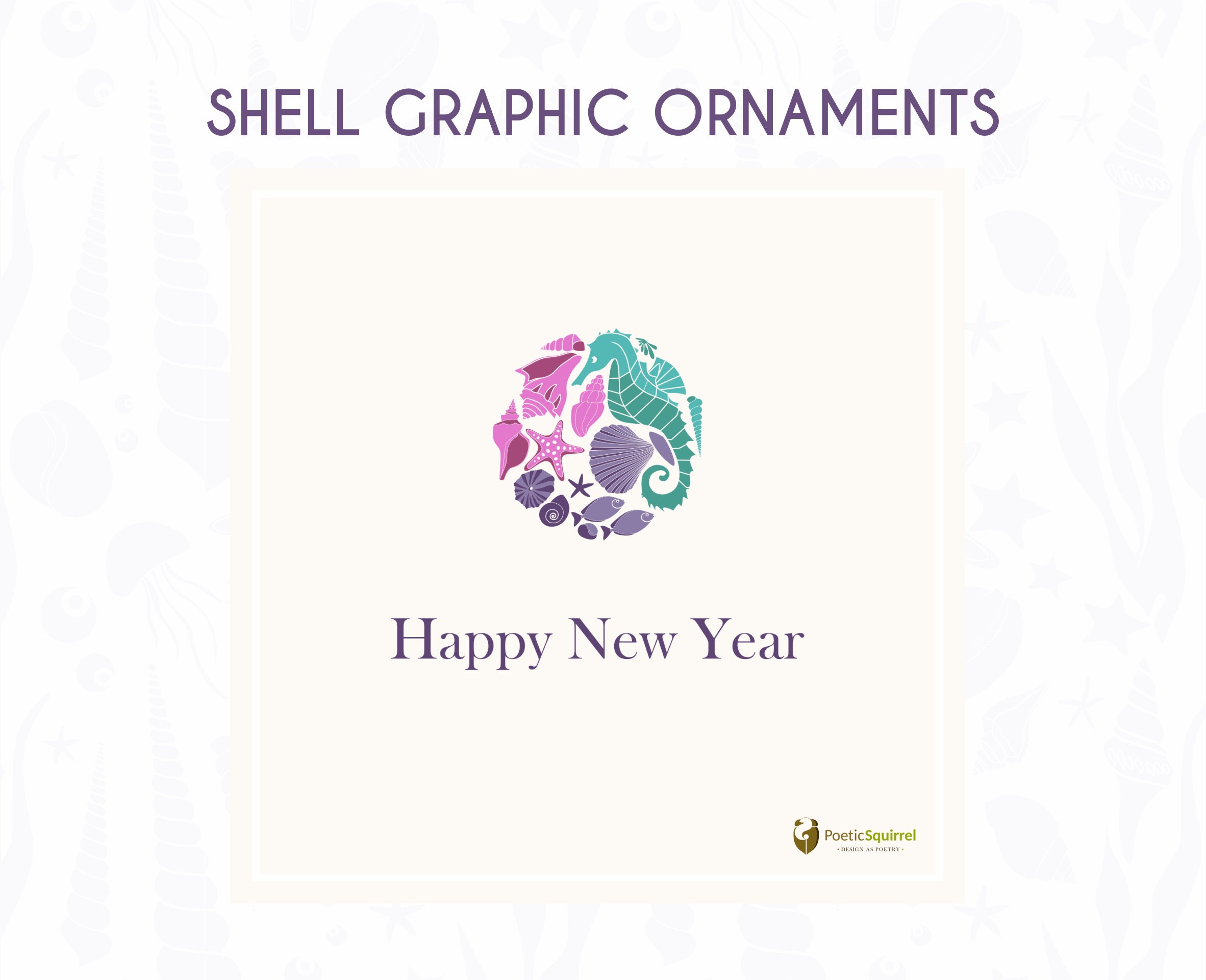 Summer Ocean Clipart for Digital Decorating. Under the Sea SVG Rounded ...