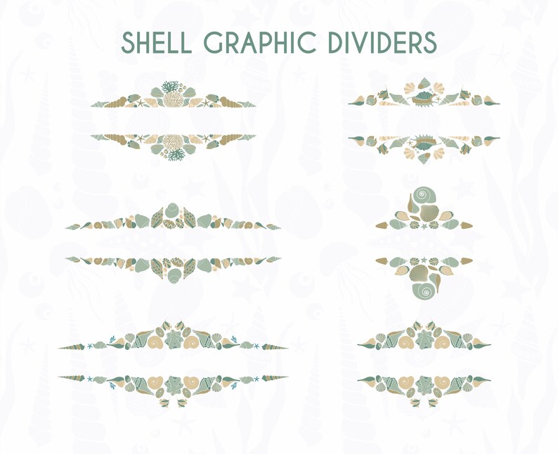 Ocean PNG Graphic Decorative Ornaments. Sea Life Page Decoration ...