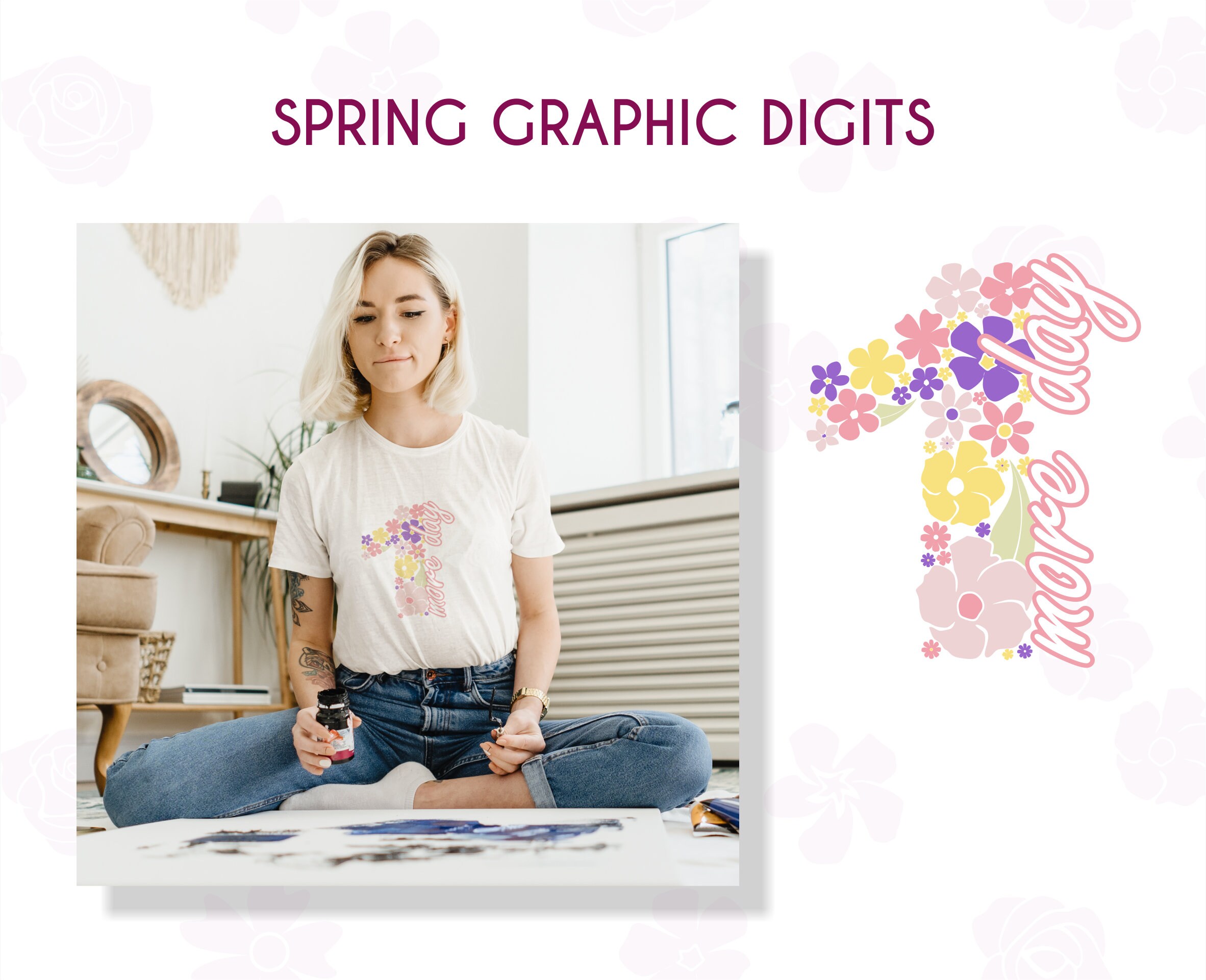 Floral Number PNG Images. 1 to 10 PNG Flower Art Numbers. Spring Pastel ...