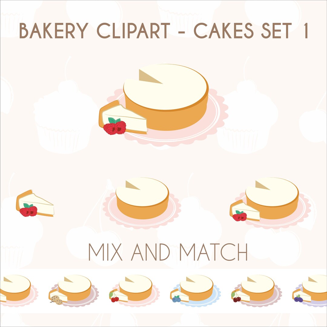 Cheesecake Clipart Digital Set! Beautifully Detailed, High-quality PNG ...
