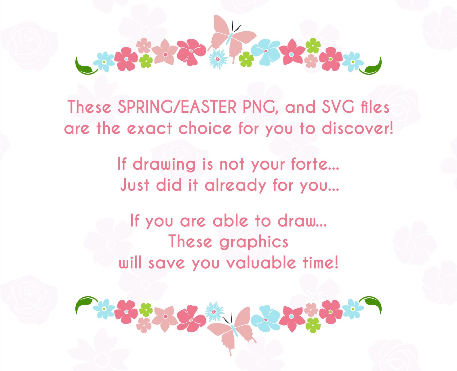 Floral SVG Colorful Text Dividers. Spring Elements Digital Dividing ...
