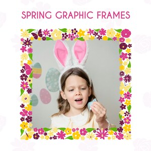 Flourishes Spring PNG Borders. Flowers Colorful Frame Clipart. Floral ...