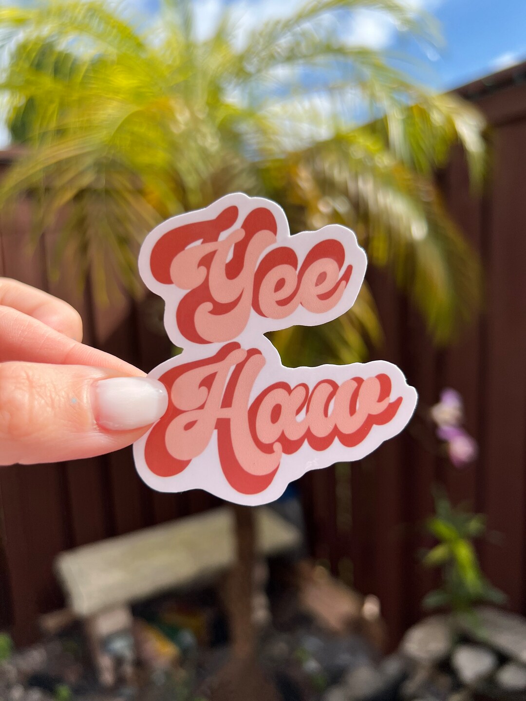 WATERPROOF YEEHAW COWGIRL Sticker, Die Cut Sticker, Waterproof Sticker ...
