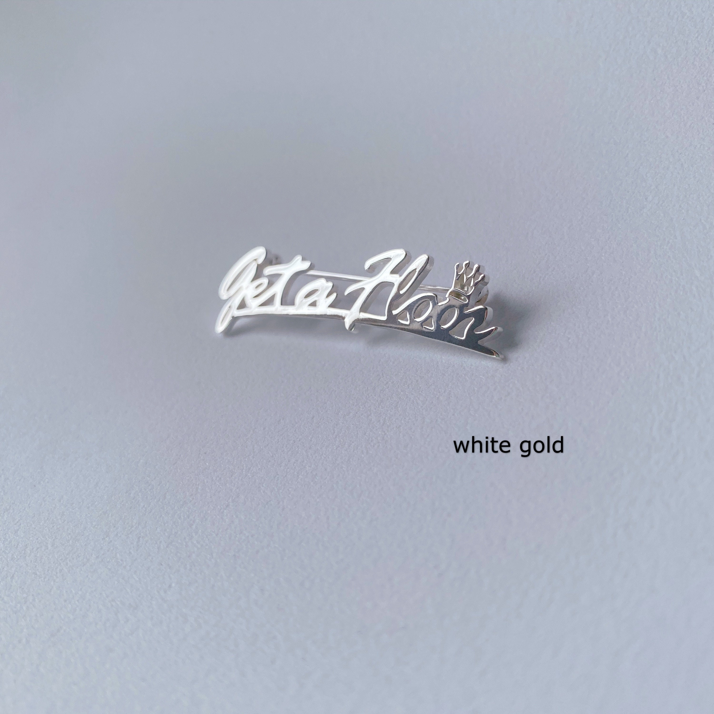 Custom Name Brooch Personalized Handwriting Brooch Customize Any ...
