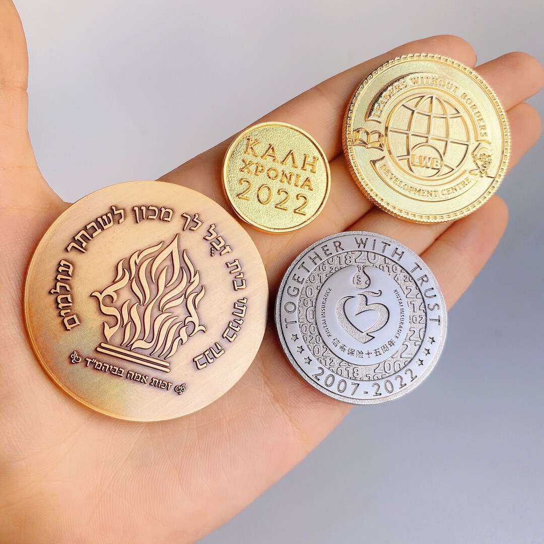 Custom Embossed Logo Coin: Double-sided Brass Commemorative Coin - Etsy