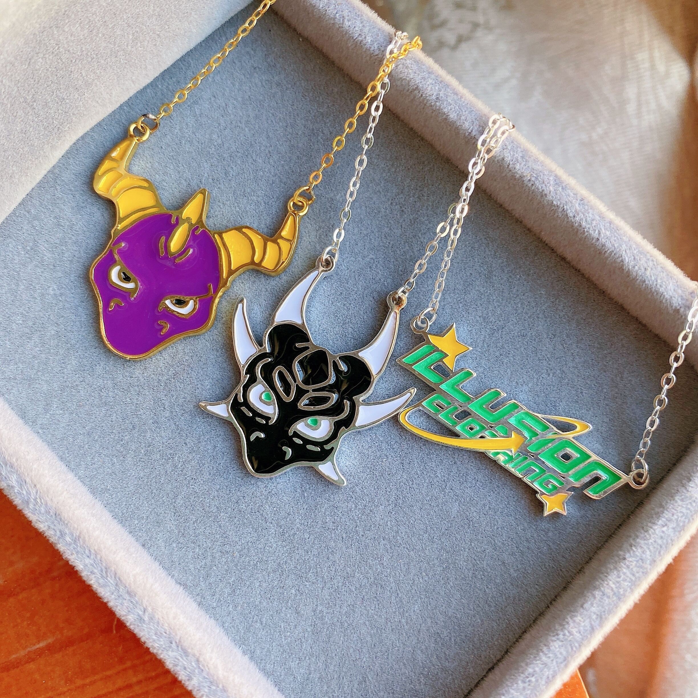 Custom Painted Logo Necklace Personalized Colored Icon - Etsy