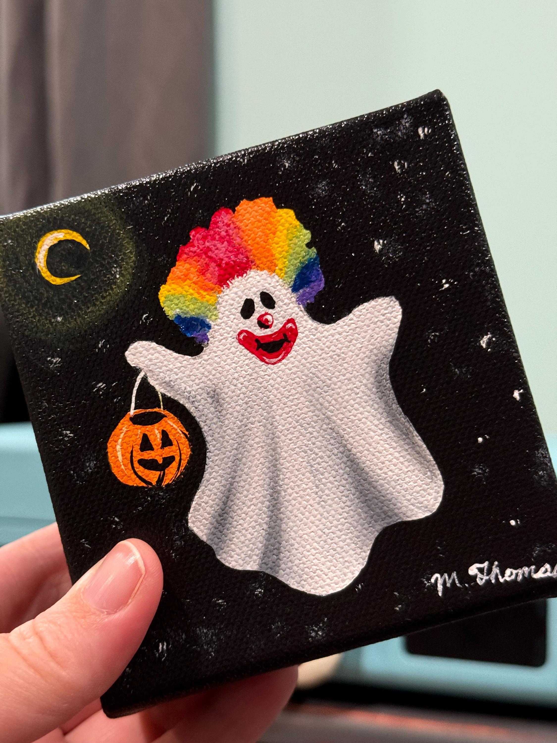 Clownin Around Ghost ORIGINAL Acrylic PAINTING - Etsy