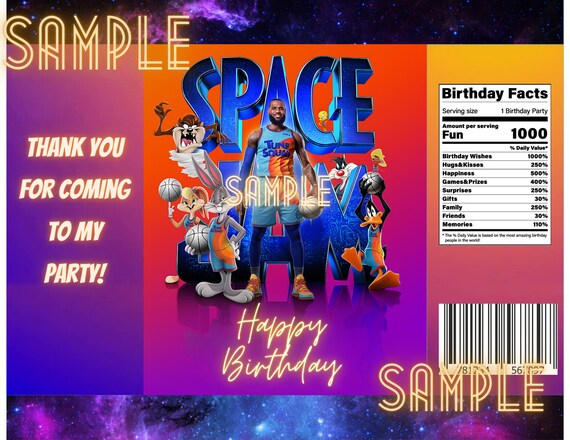 Party Favors & Games Party Supplies Party Favors Space Jam Chip Bag ...