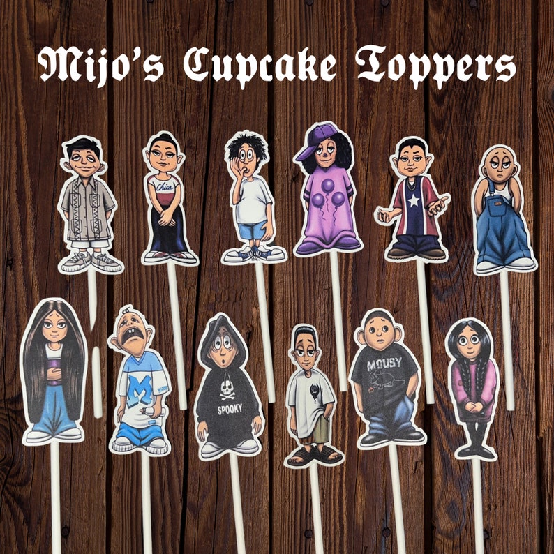 Mijo's Cupcake Toppers L Homies Cupcake Toppers L Mijos L Cupcake ...