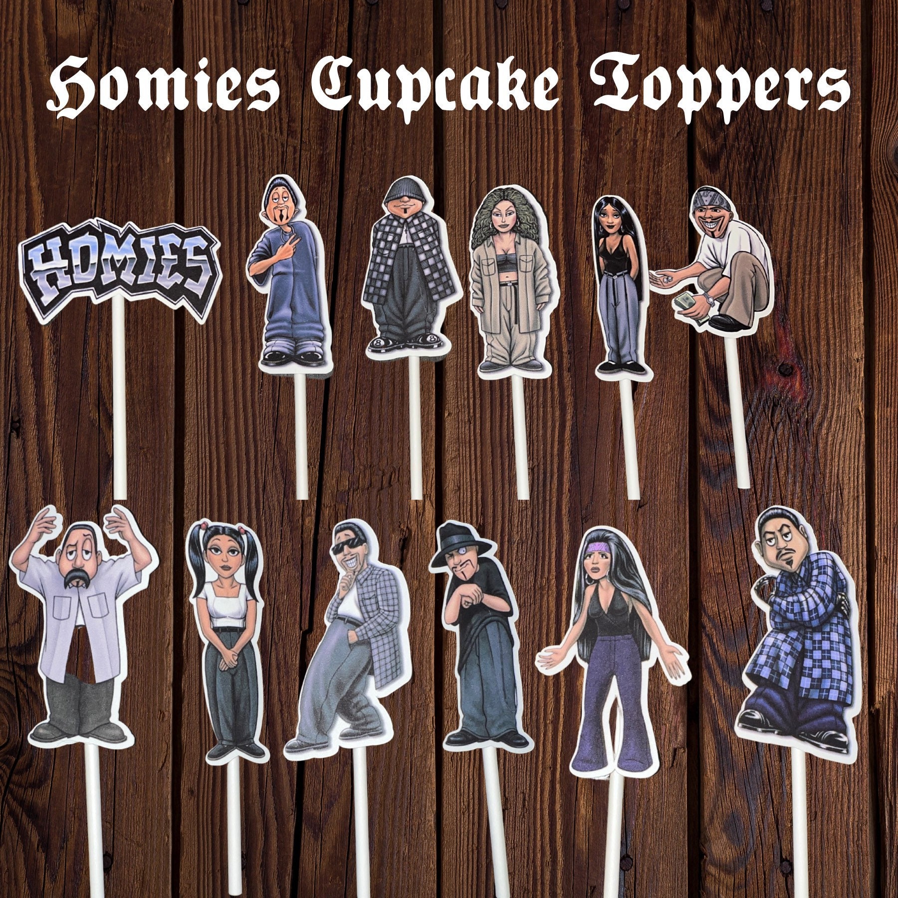 Homies Cupcake Toppers L Homies L Cupcake Topper L Homies Party L ...