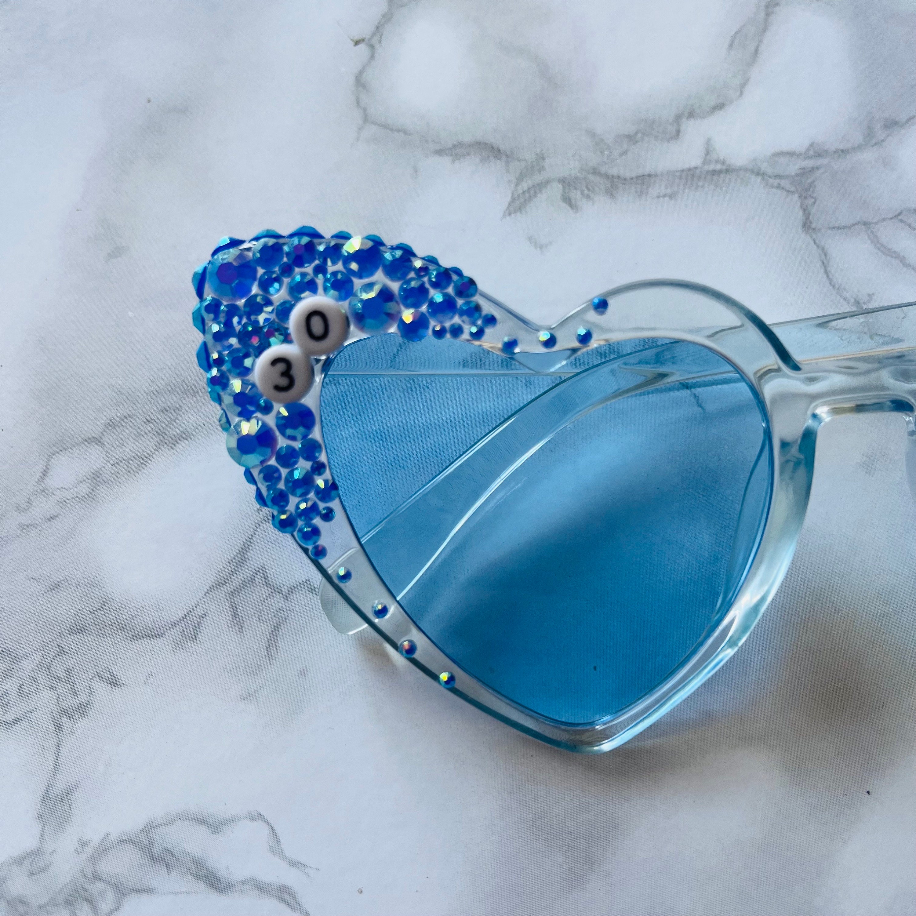 Blue Personalised Birthday Sunglasses - Etsy