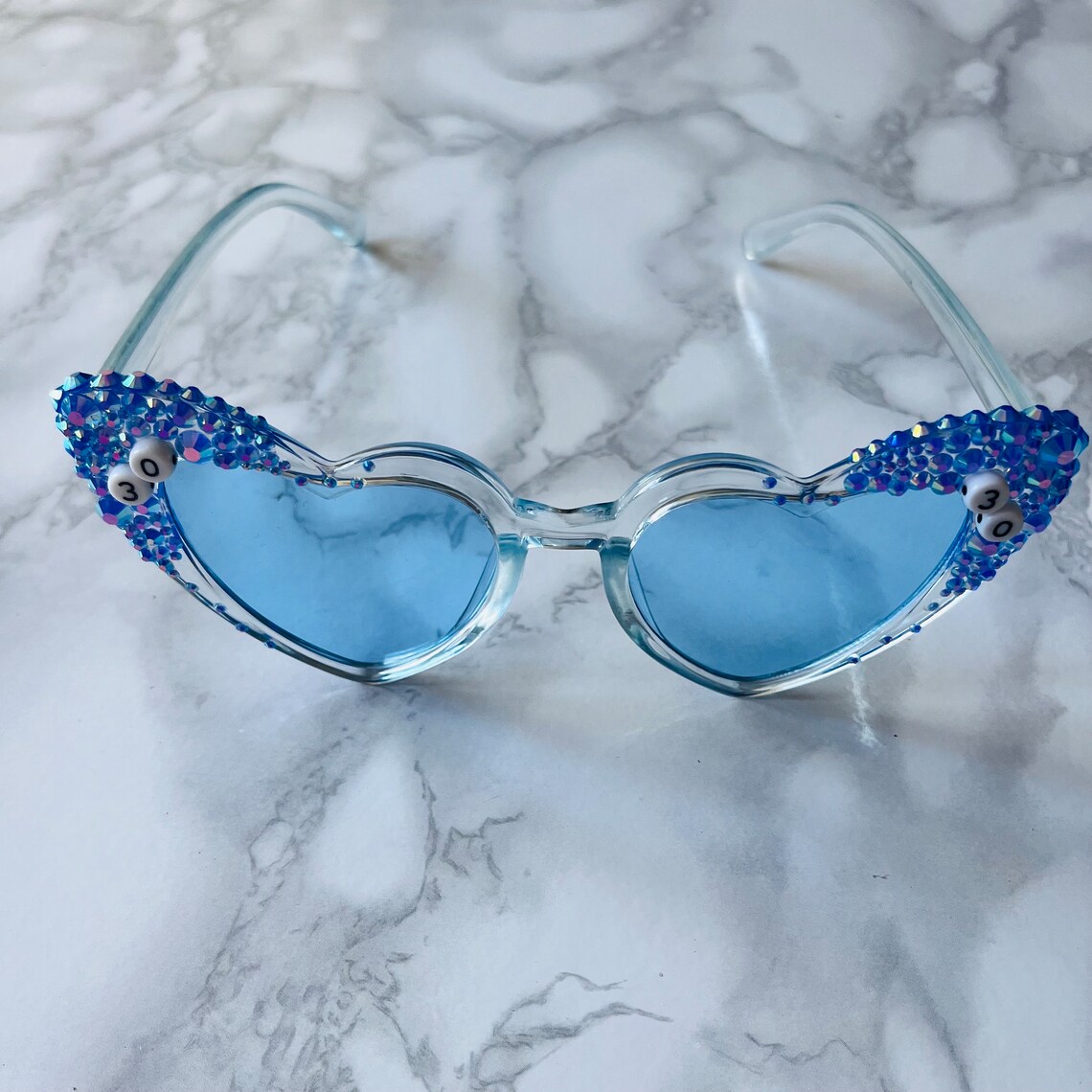 Blue Personalised Birthday Sunglasses - Etsy