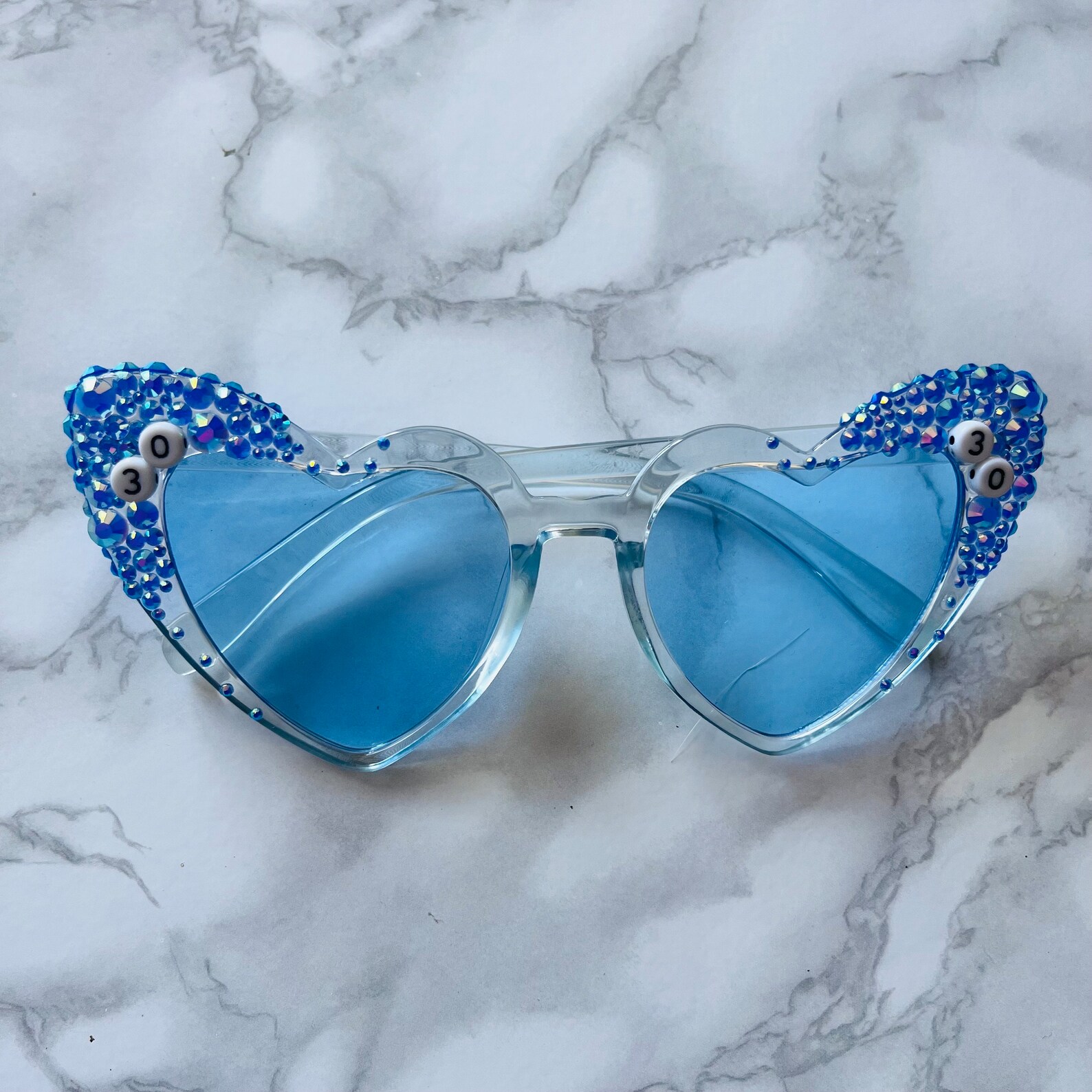 Blue Personalised Birthday Sunglasses - Etsy