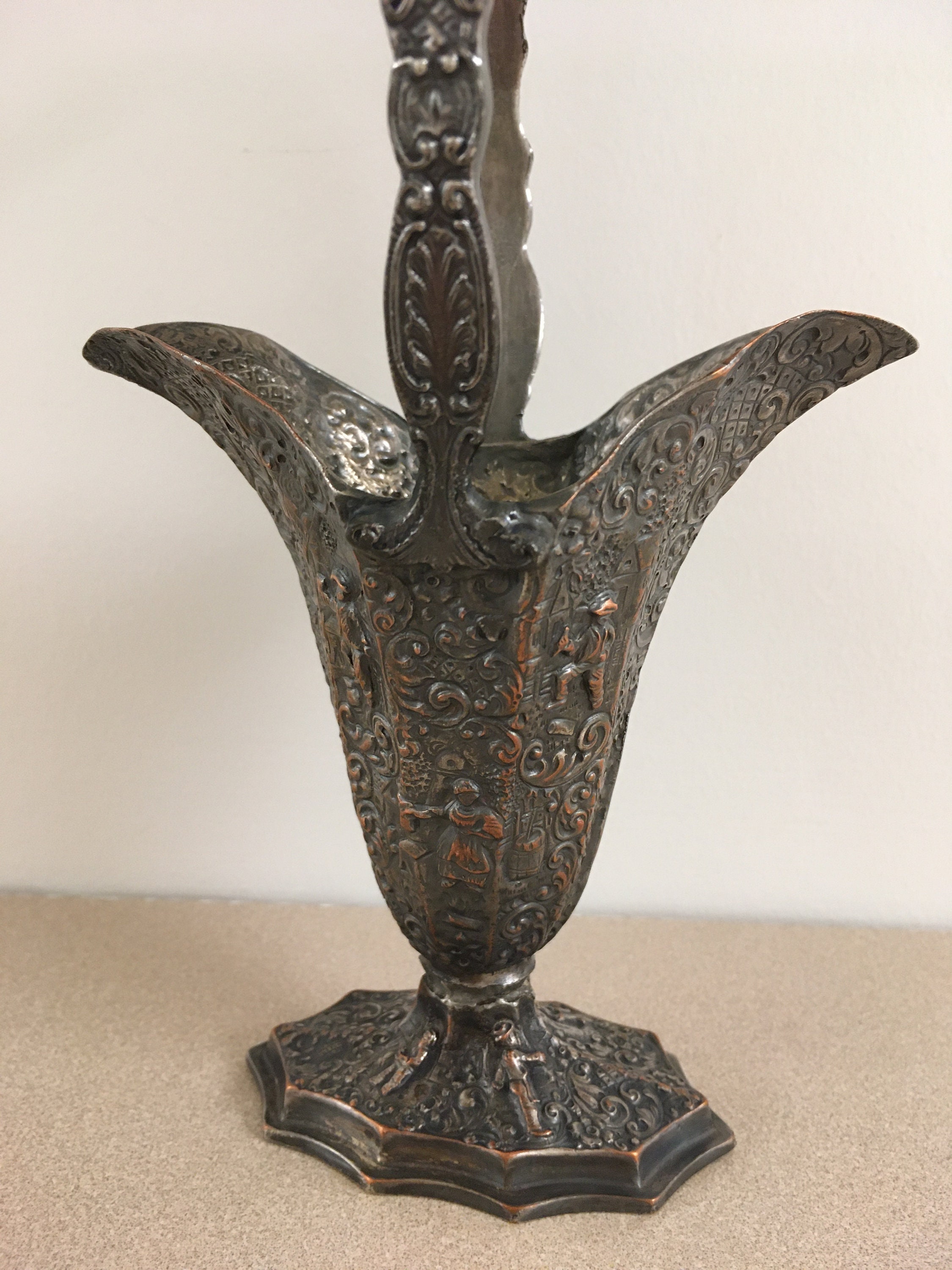 Antique Vintage K&S Shield Hallmark # 83645 Silverplate on Copper ...