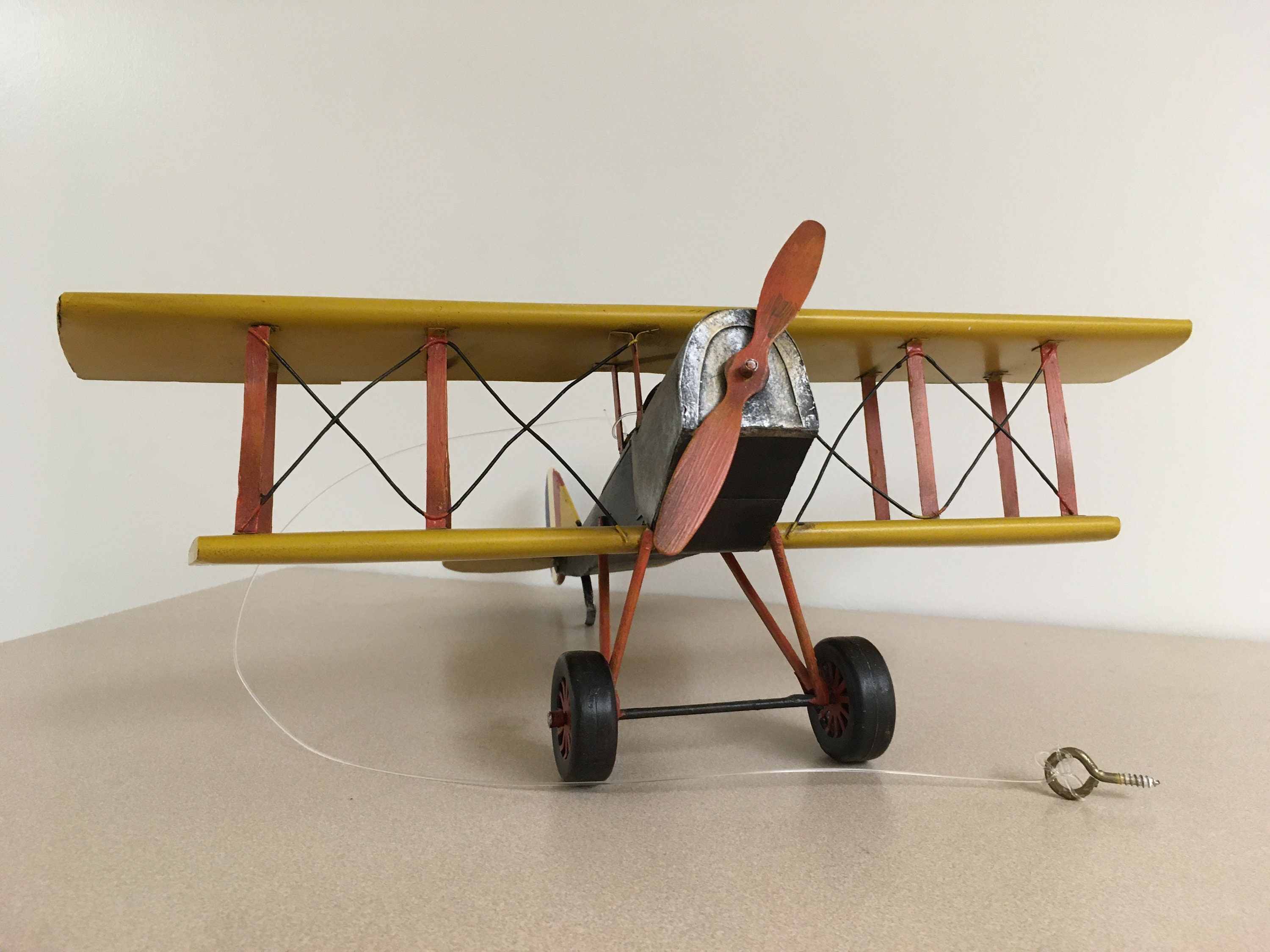 Vintage Curtis JN-7H Jenny Barnstormer Biplane Metal Model Measures 15 ...