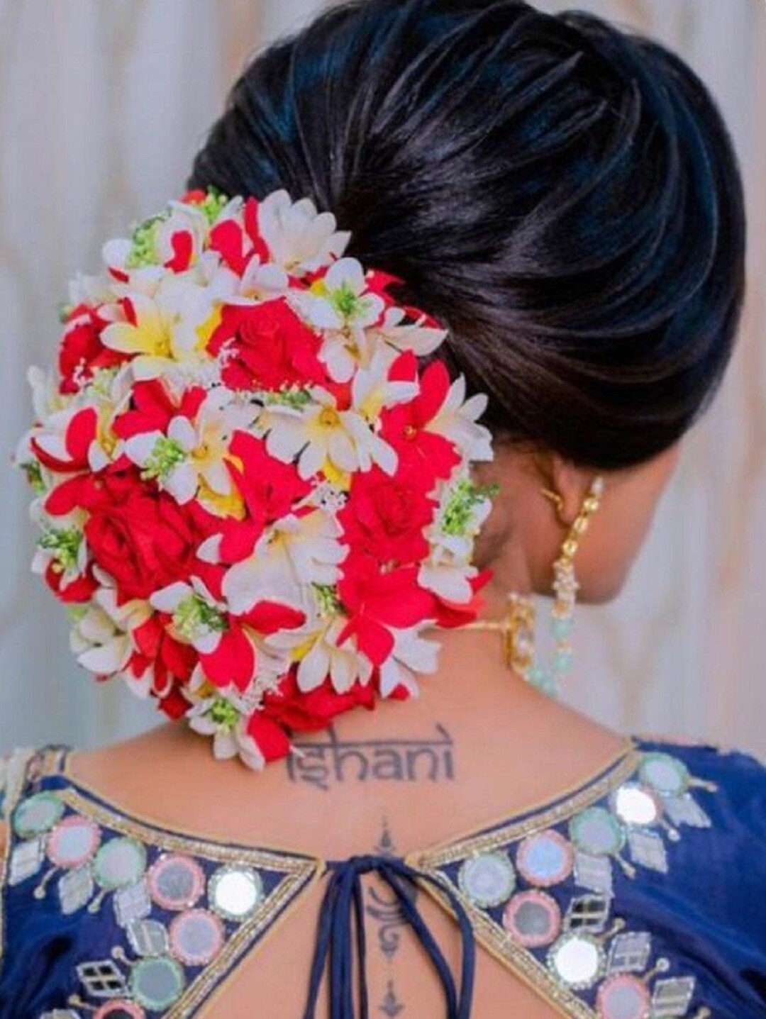 Flower Hair Bun, Wedding Flower Hair Piece, Bridal Flower Accessories ...