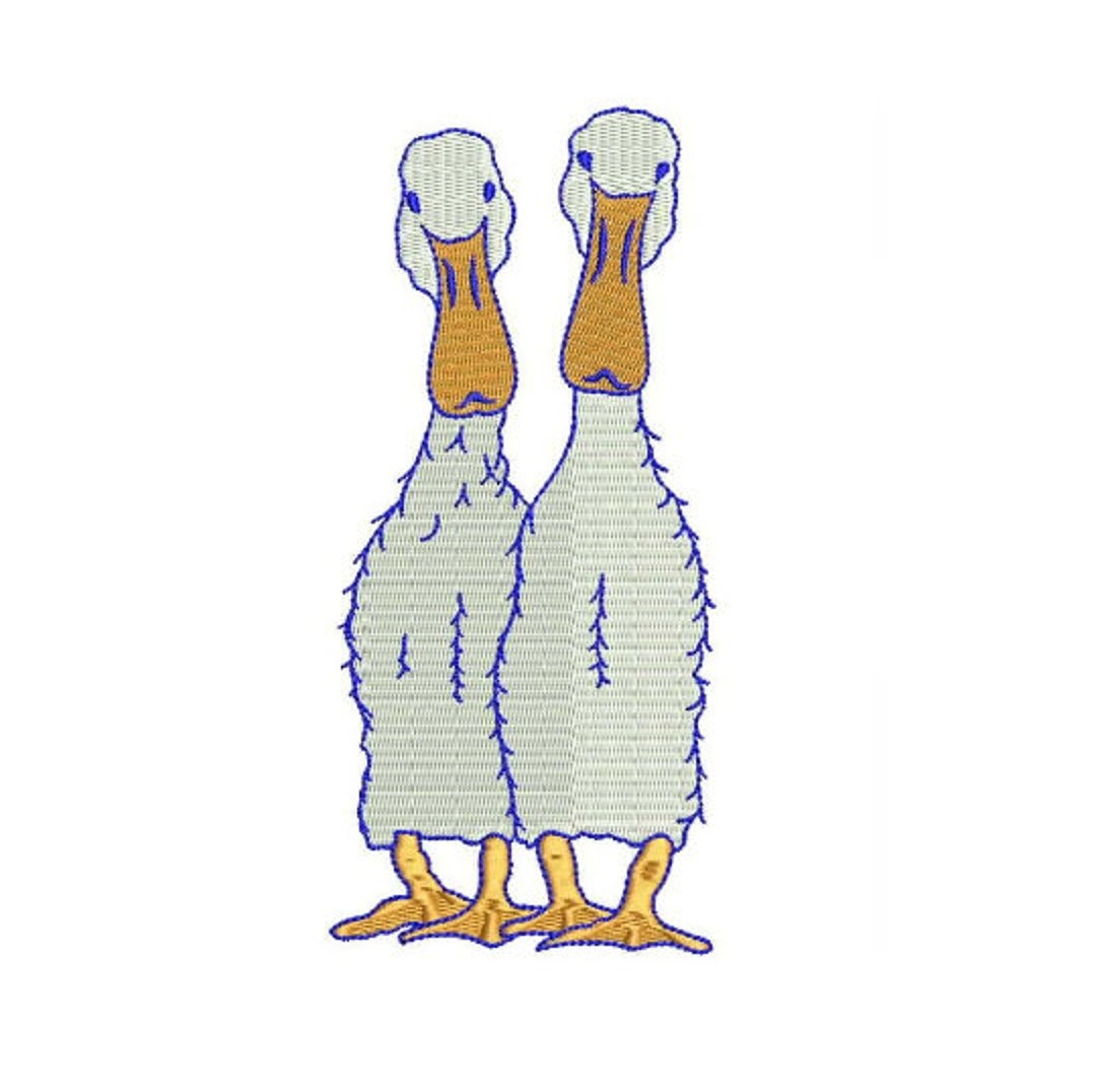 Indian Runner Ducks Embroidery Designs Instant Download Filled Stitches ...
