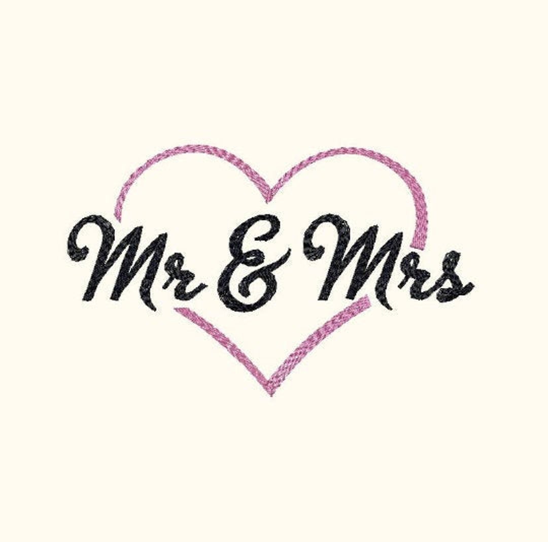 Mr. and Mrs. Machine Embroidery Designs Instant Download - Etsy