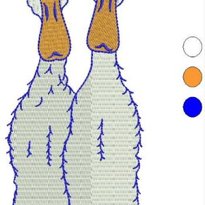 Indian Runner Ducks Embroidery Designs Instant Download Filled Stitches ...