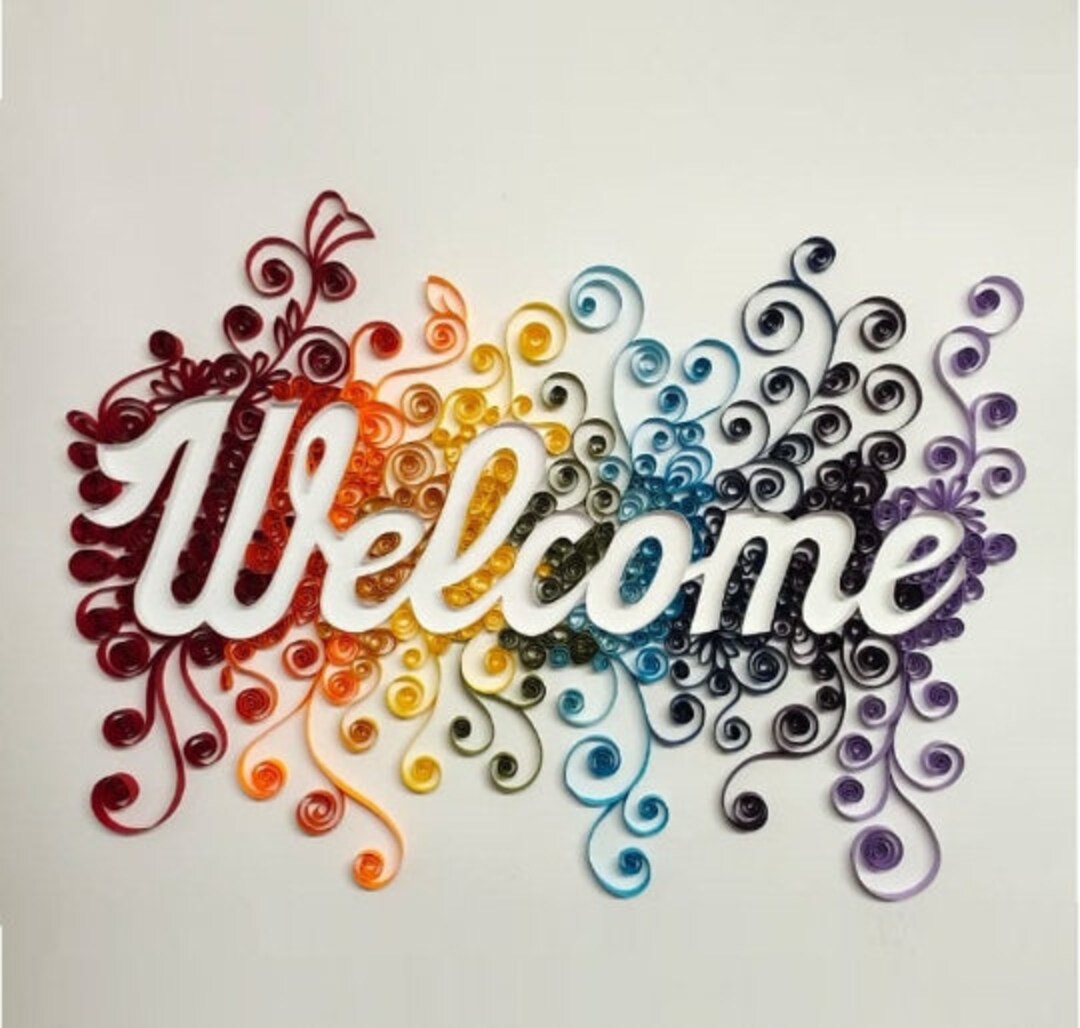 Welcome Paper Quilled Handcrafted Piece for Home Decor Paper - Etsy