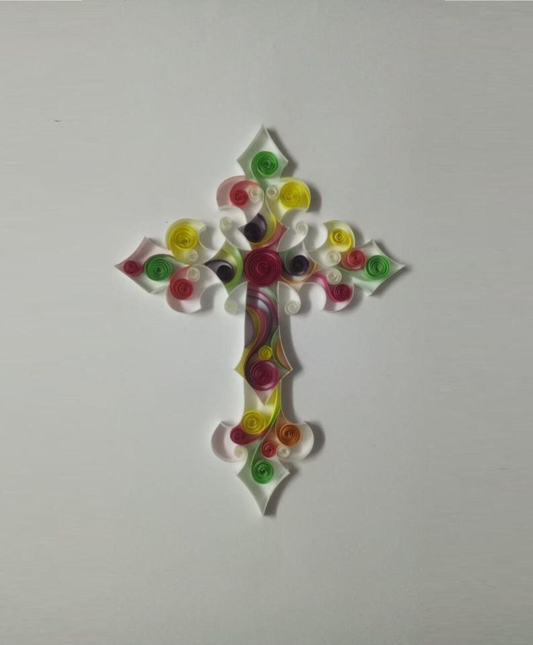 Cross Paper Quilled Handcrafted Piece for Home Decor Paper Quilling ...