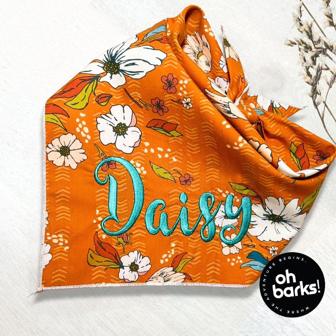 Fall Dog Bandanas • Thanksgiving Dog Bandana • Flower Dog Bandana ...