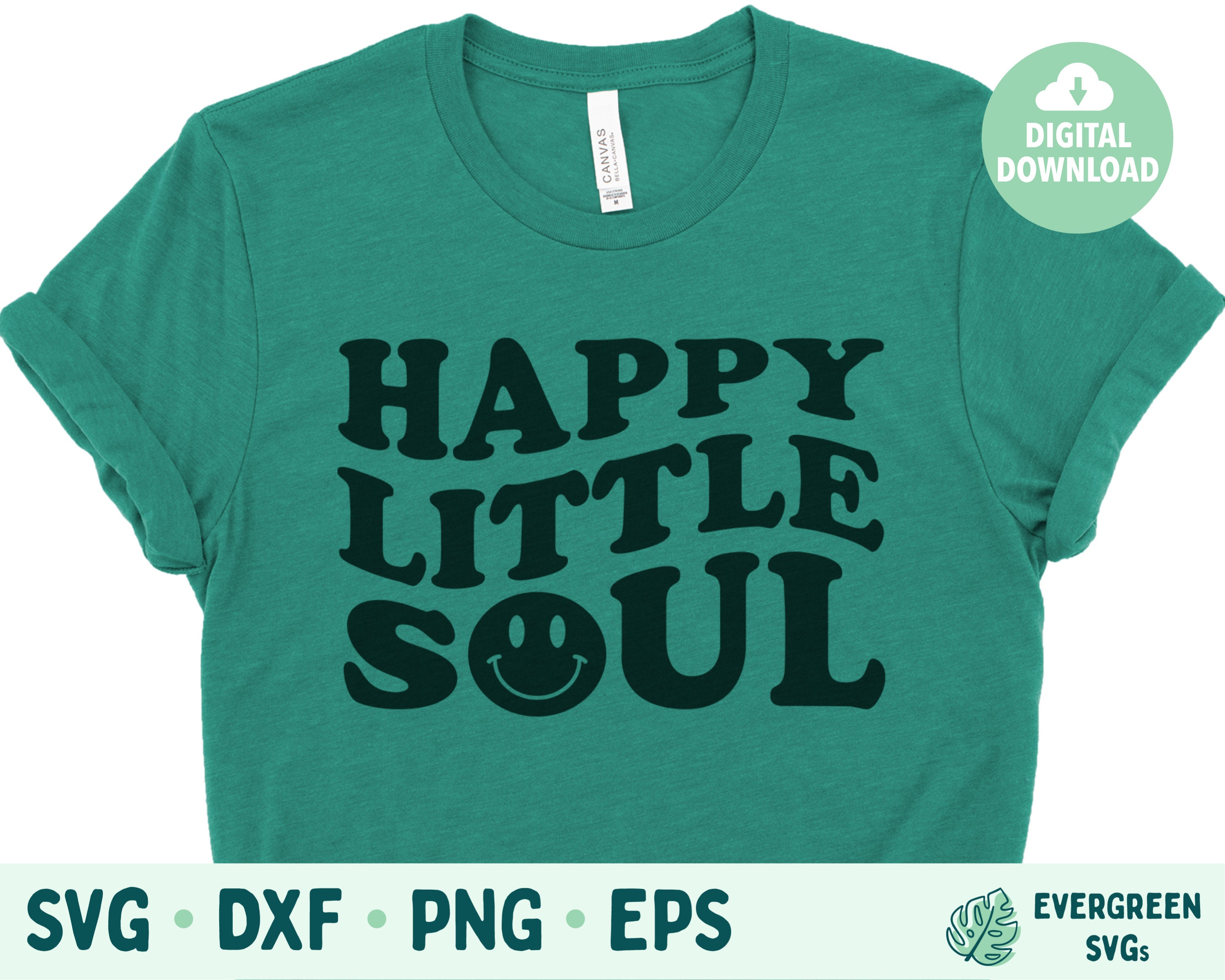 Happy Little Soul SVG, Smiley Face SVG, Hippie Happy Face SVG Cut Files ...