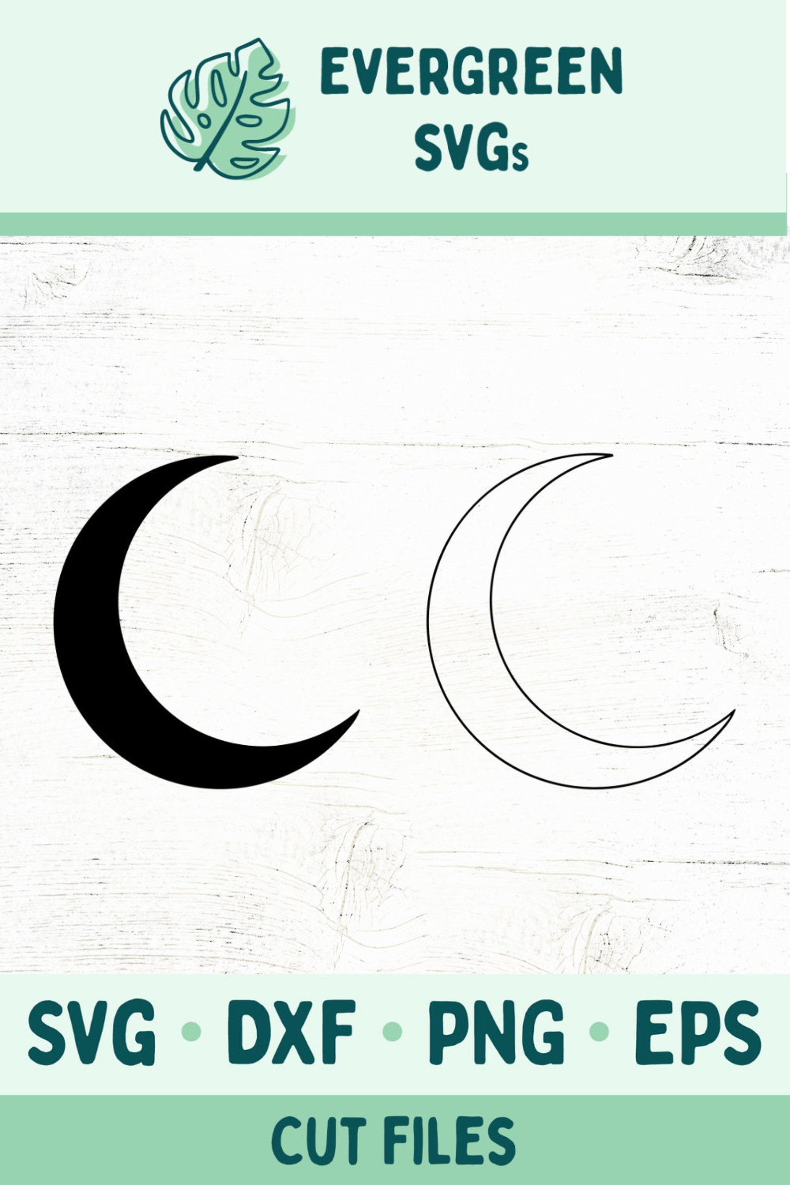 Moon SVG, Crescent Moon SVG, Bohemian Svg Eps Png Dxf, Mystical Svg ...