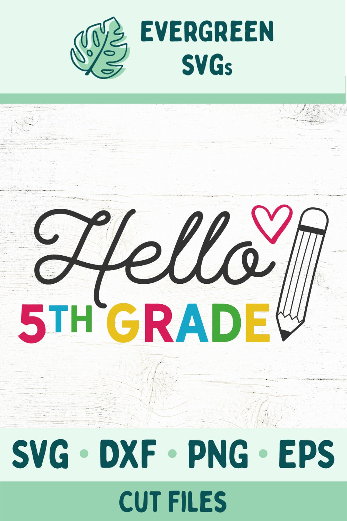 Hello Fifth Grade SVG Teacher SVG Teacher Svg Eps Png - Etsy