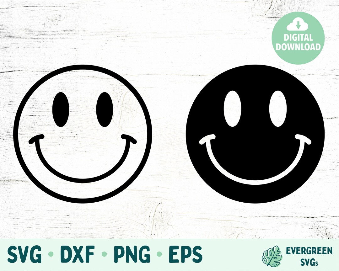 Smiley Face SVG, Smiley Face Cut Files, Hippie SVG for Cricut and ...