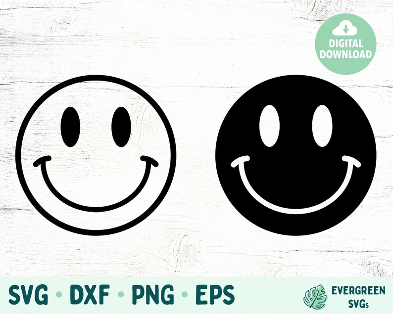 Smiley Face SVG, Smiley Face Cut Files, Hippie SVG for Cricut and ...
