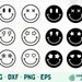 Smiley Face Bundle SVG, Happy Face Bundle, Hippie SVG for Cricut and ...