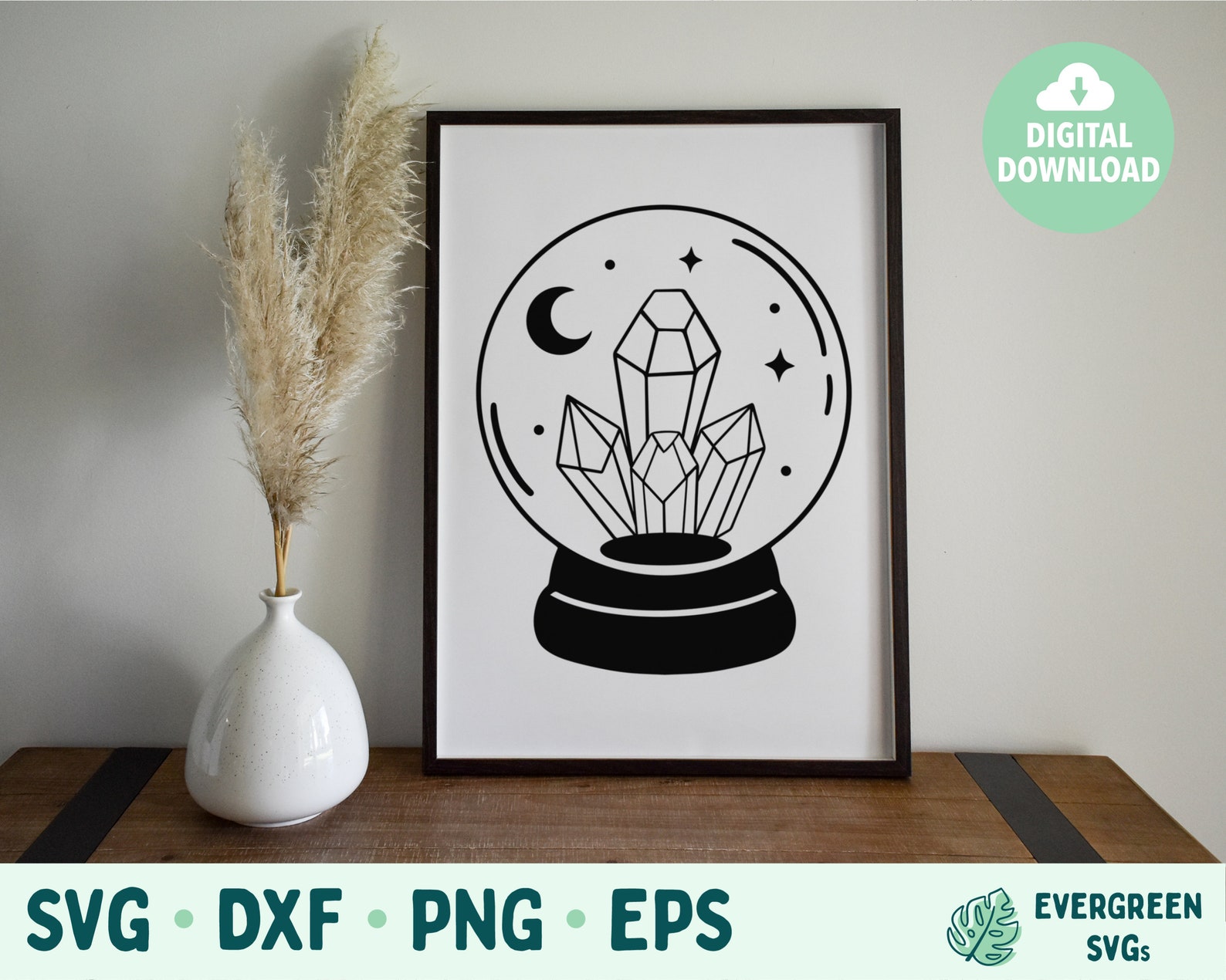 Crystal Ball Bundle SVG, Celestial Stars Bundle SVG, Bohemian Svg ...