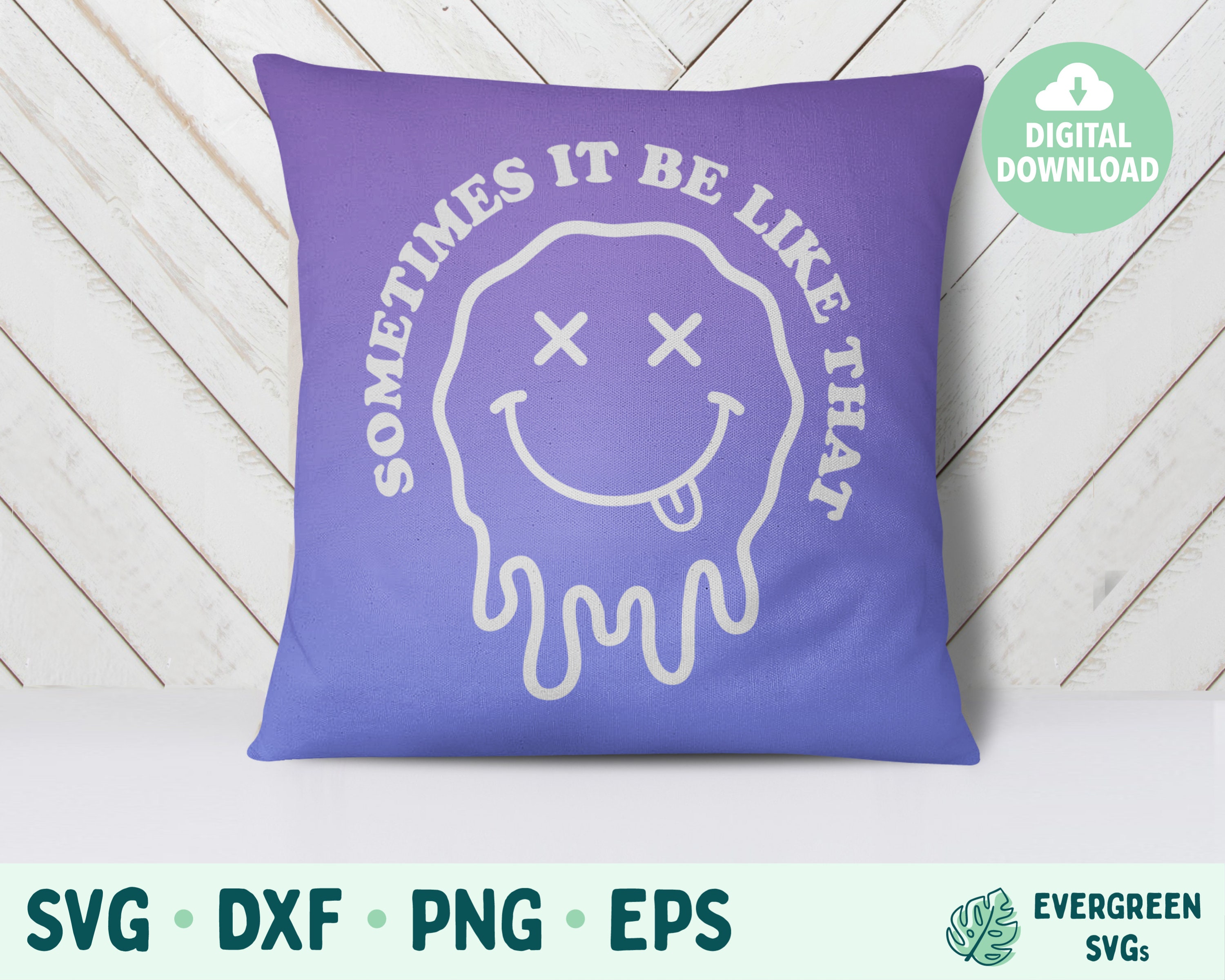 Melting Smiley Face SVG, Sometimes It Be Like That SVG, Melting Face ...