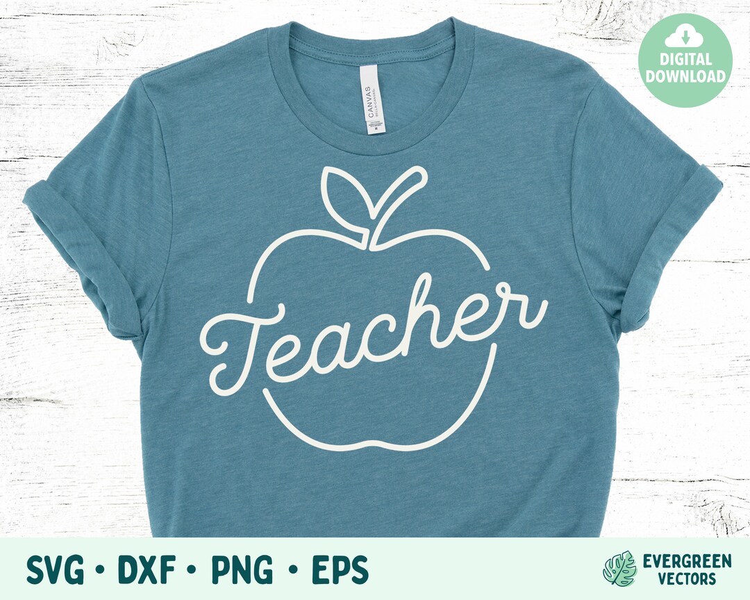 Teacher SVG, Teacher Apple Svg Eps Png, Teacher Cut Files, Teacher ...