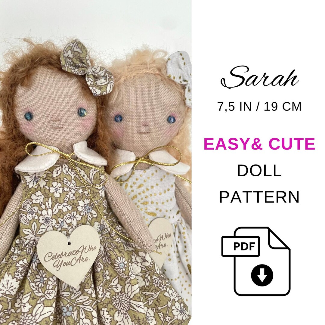 Easy Rag Doll Sewing Pattern PDF: Clothes & Accessories Included - Etsy