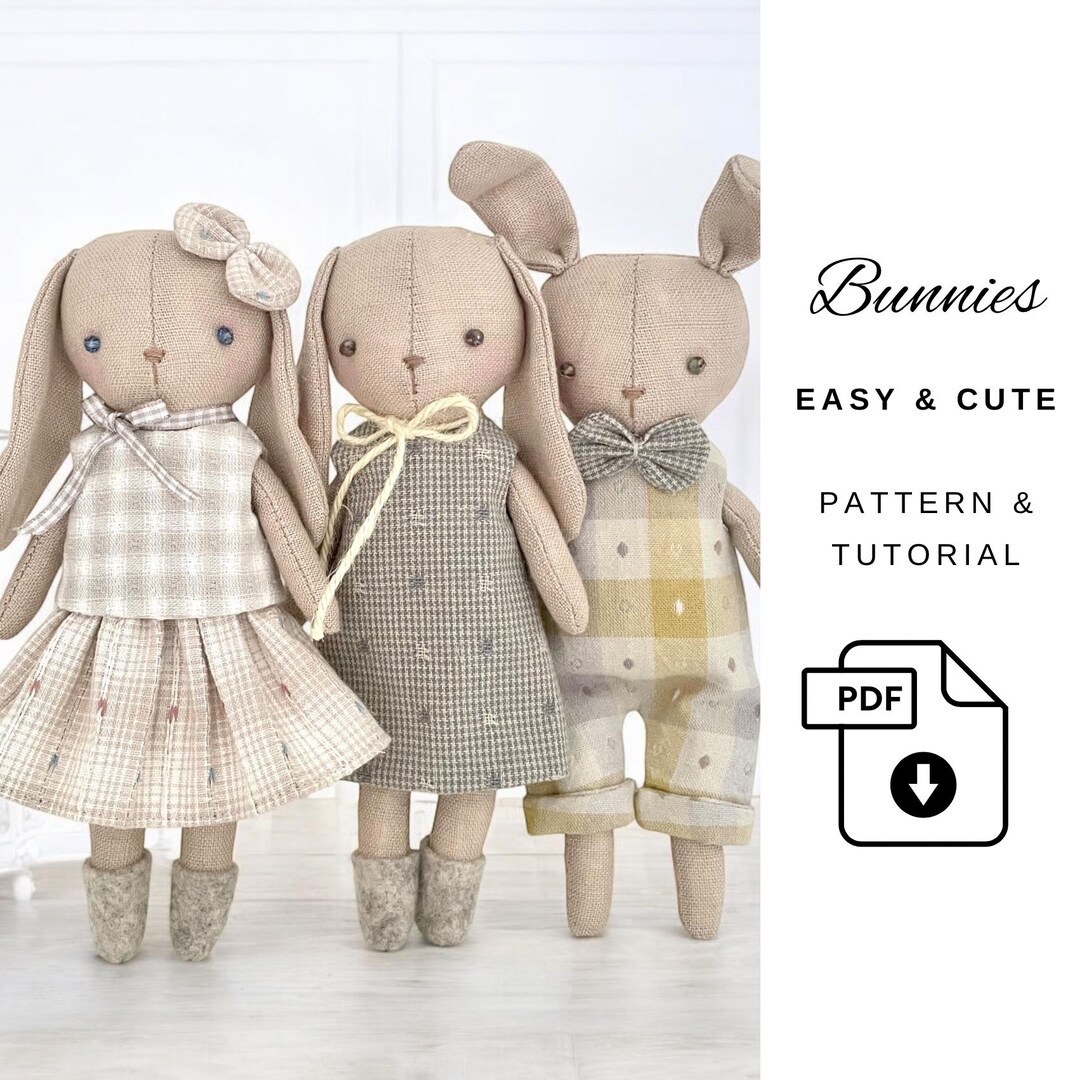 Bunny Sewing Pattern PDF, Instant Download Easter Bunny Doll Simplicity ...