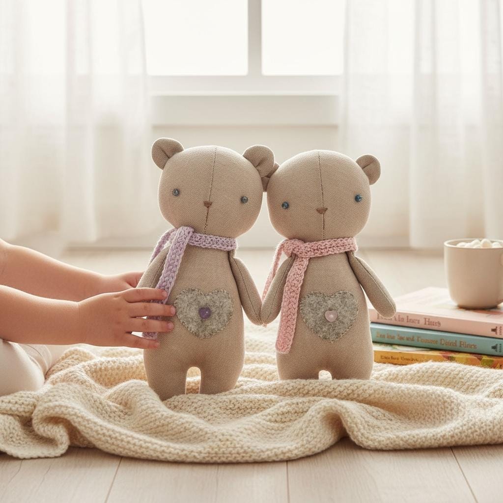 Teddybär Schnittmuster PDF, Memory Teddy Bär Schnittmuster, Easy Plüsch ...