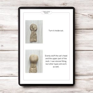 Cat Sewing Pattern – Easy Fabric Kitty Pattern, DIY Plush Cat, Mini ...