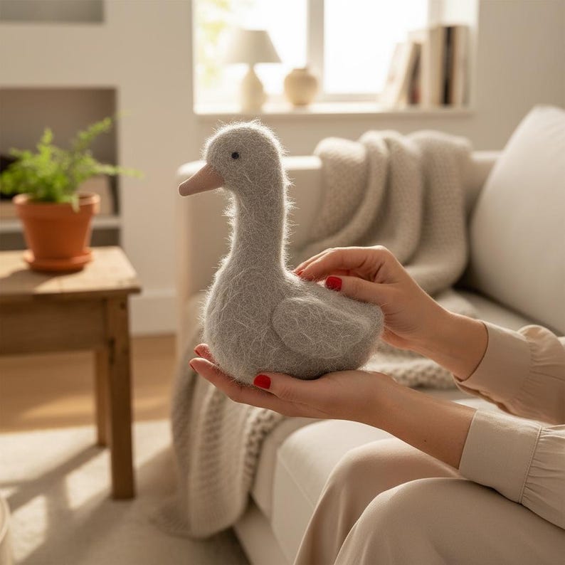Goose Sewing Pattern: Stuffed Animal Goose Pattern, Small Soft Toy ...