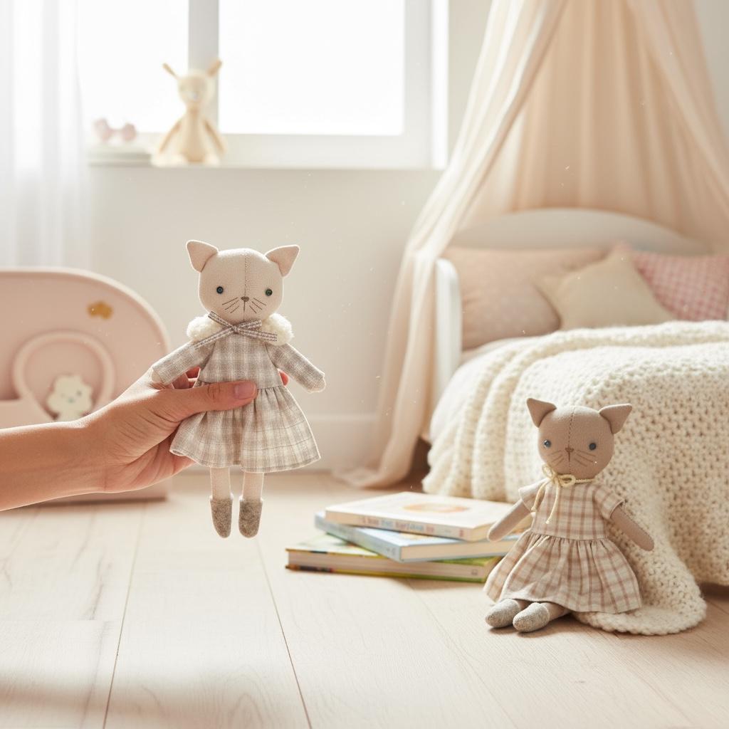 Cat Sewing Pattern – Easy Fabric Kitty Pattern, DIY Plush Cat, Mini ...