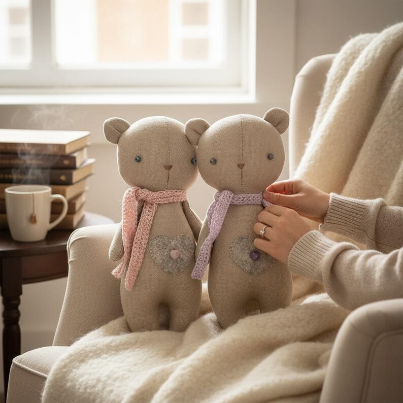 Teddybär Schnittmuster PDF, Memory Teddy Bär Schnittmuster, Easy Plüsch ...