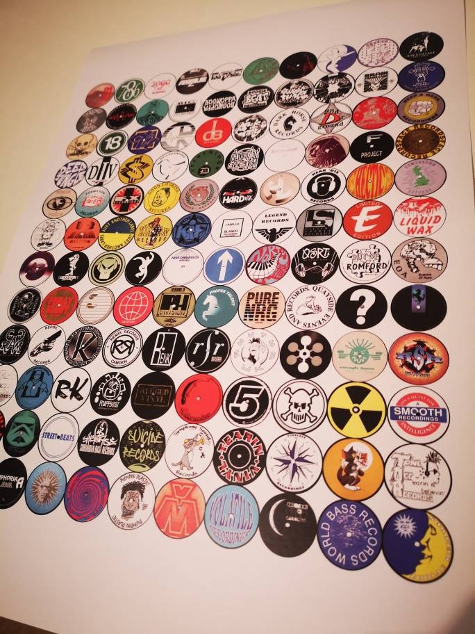 Old Skool Rave Labels A3 Poster - Etsy