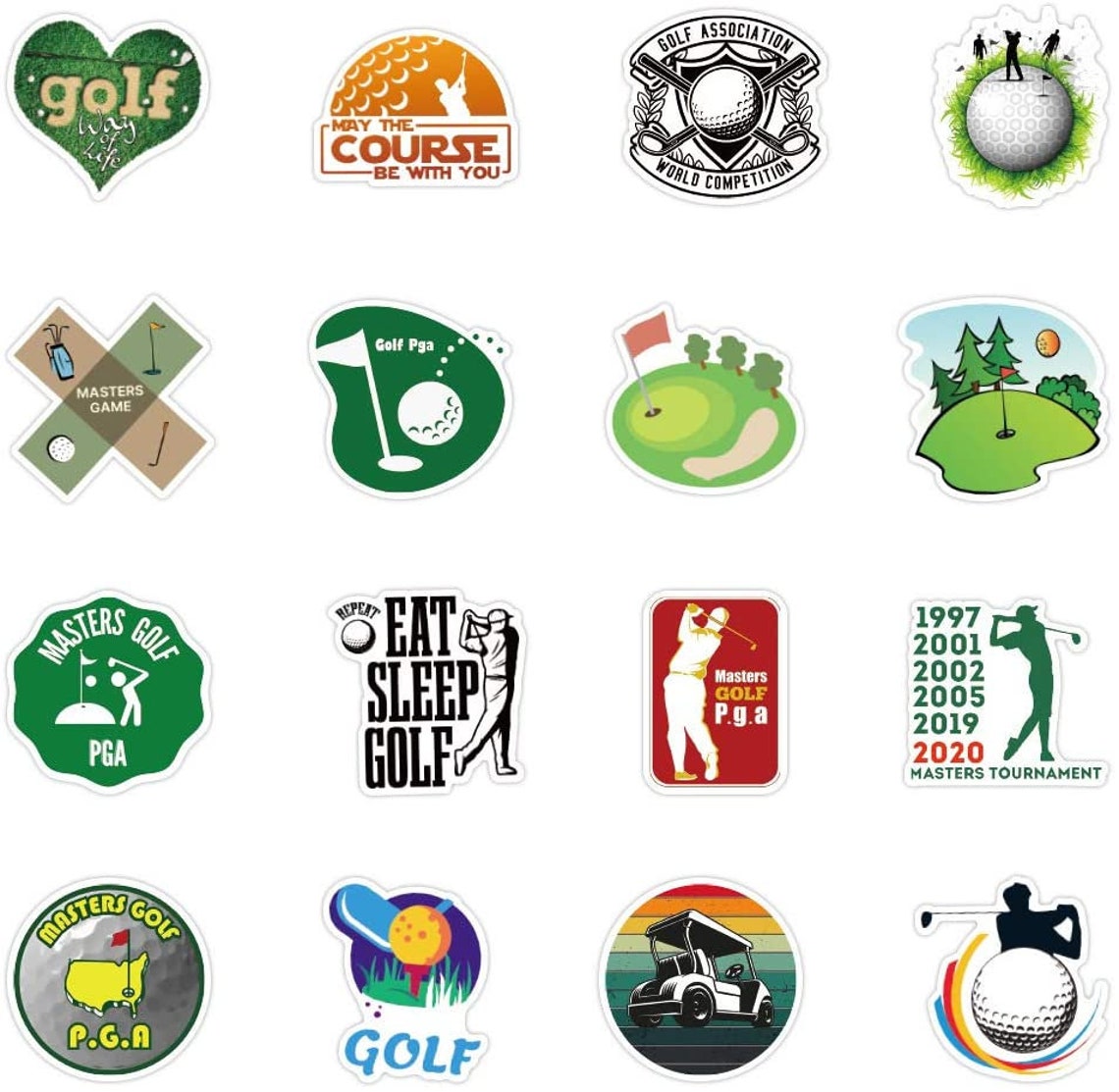 GOLF Sticker Packs Sports Stickers Athletic Gifts | Etsy