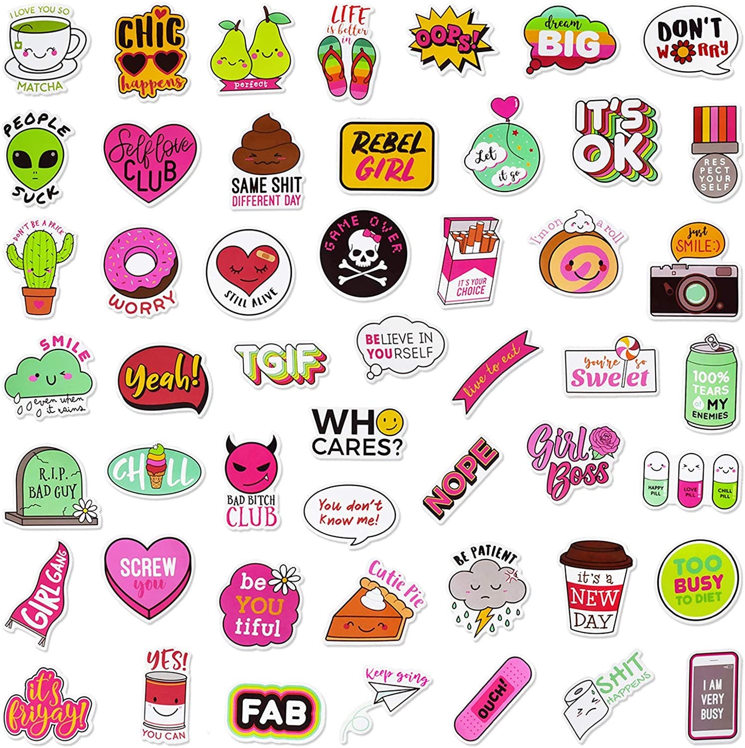 Trendy Sticker Packs Discounted Stickers Colorful Stickers | Etsy