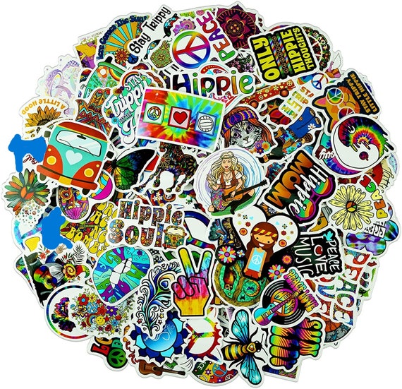 Labels, Stickers & Tags Aesthetic LaptopWaterbottle Decals Hippie ...