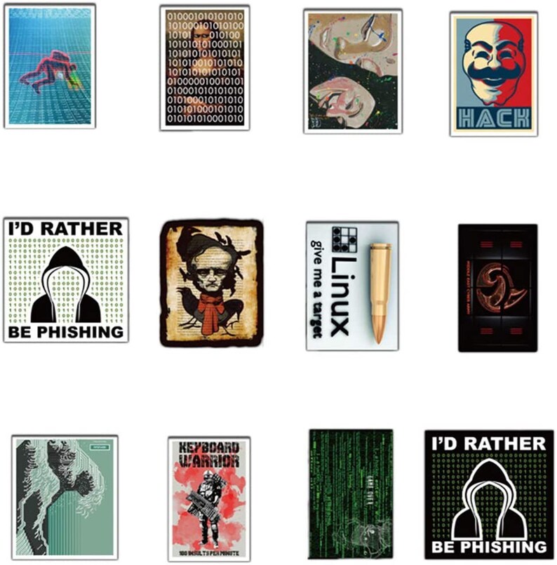 HACKER Sticker Packs Computer Stickers Tech Stickers | Etsy