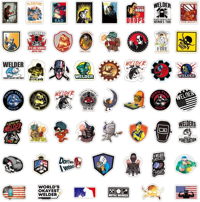 WELDER Sticker Packs Hard Hat Stickers Industrial Stickers - Etsy