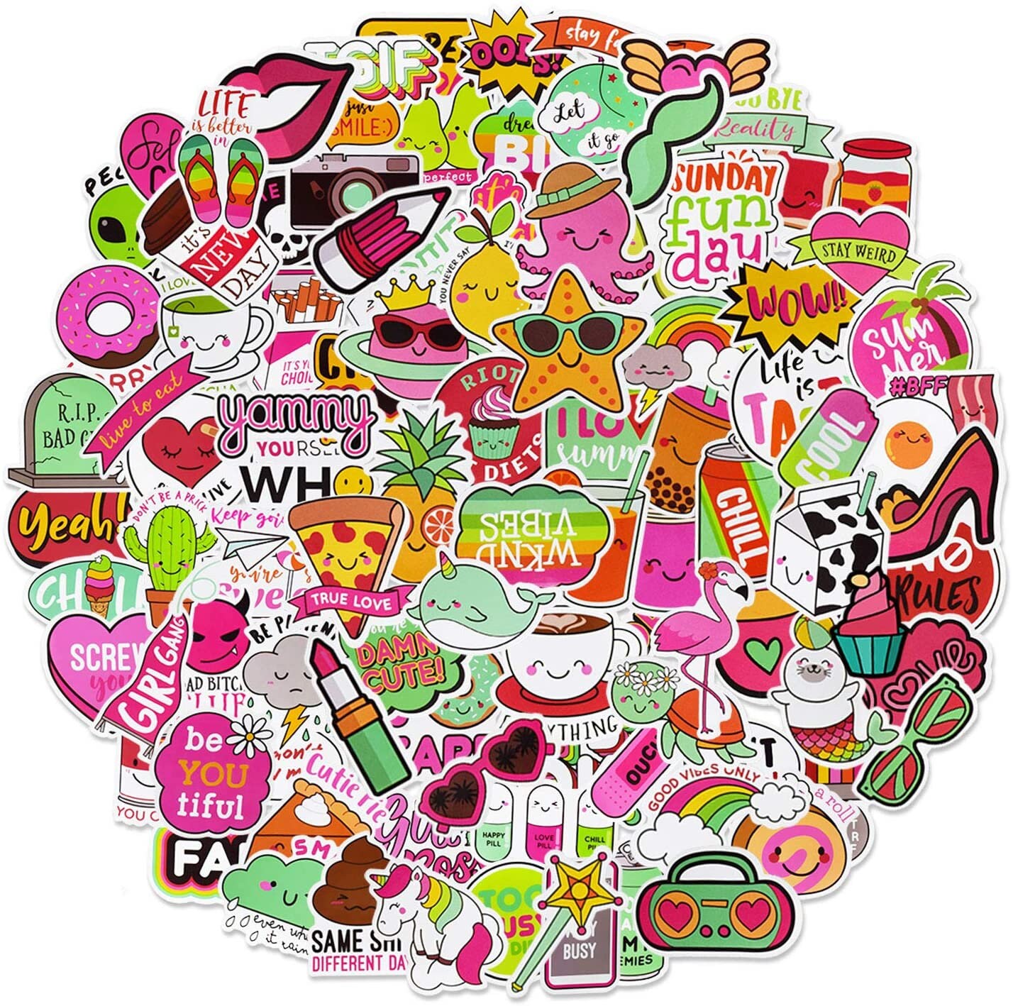 Trendy Sticker Packs Discounted Stickers Colorful Stickers | Etsy