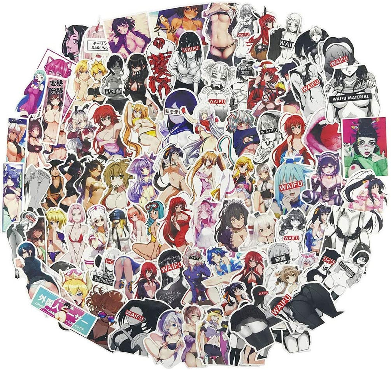 Sexy Anime Sticker Packs Vinyl Stickers Etsy